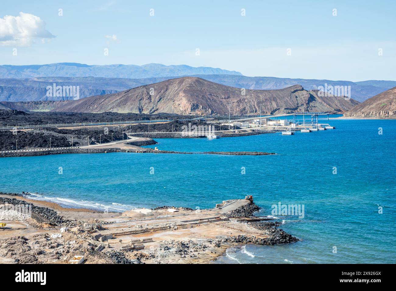 Port de Goubet, salt mines port terminal , Tajourah region, Djibouti ...