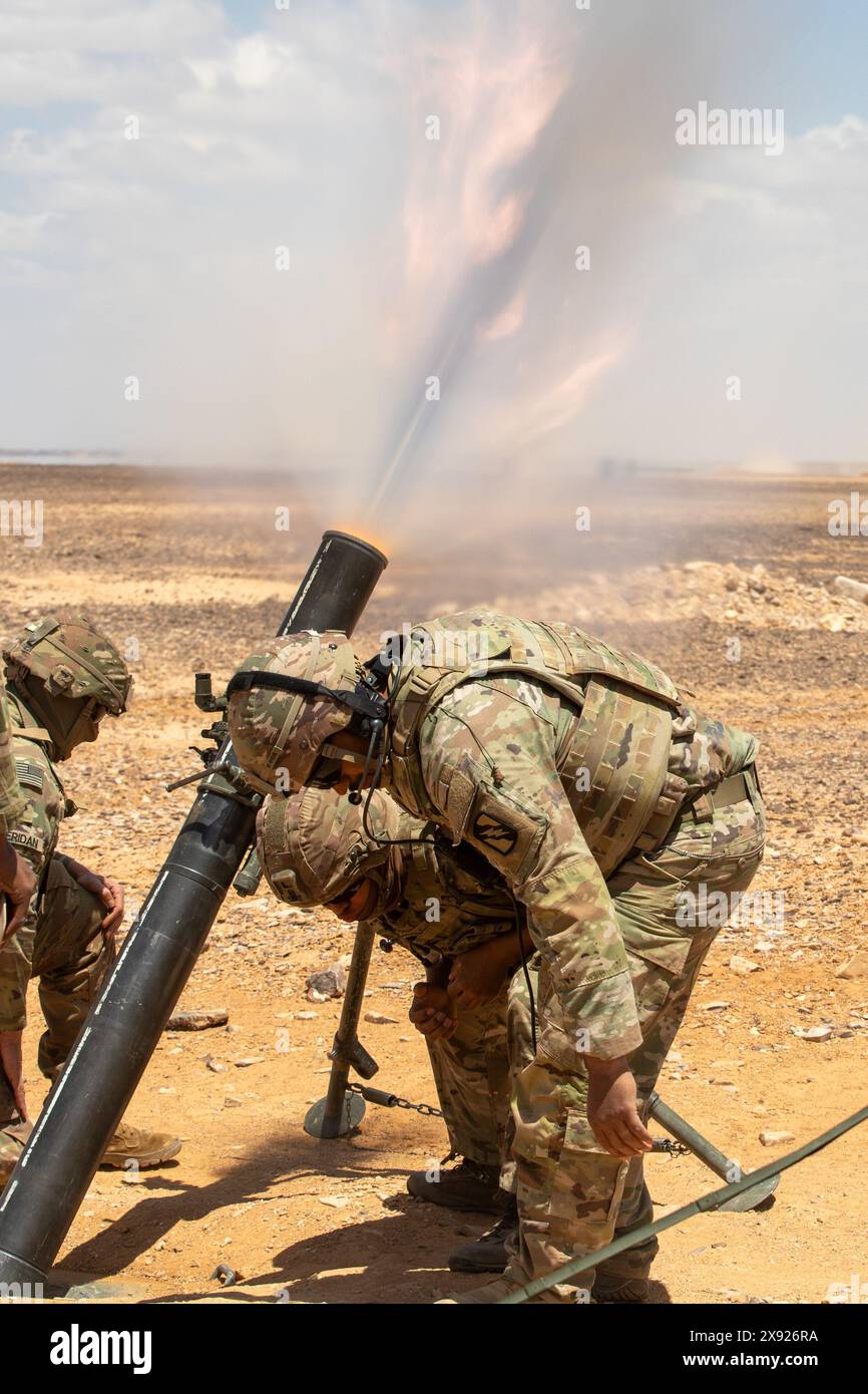 May 13, 2024 - Amman, Jordan - U.S. Army service members, assigned to ...