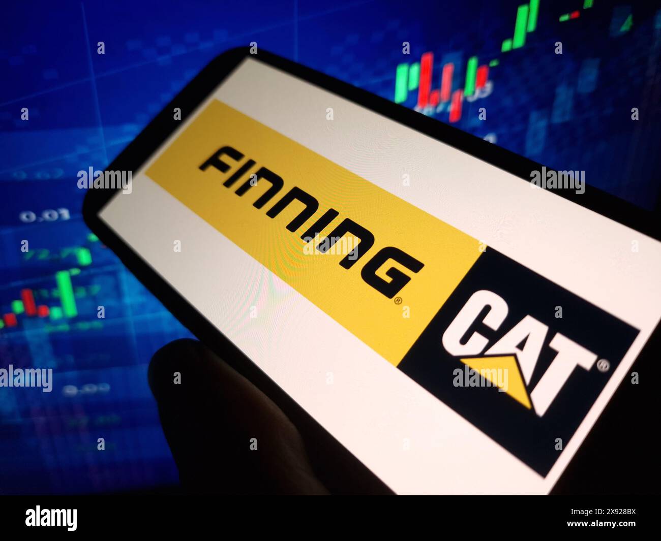 Konskie, Poland - May 27, 2024: Finning company logo displayed on ...