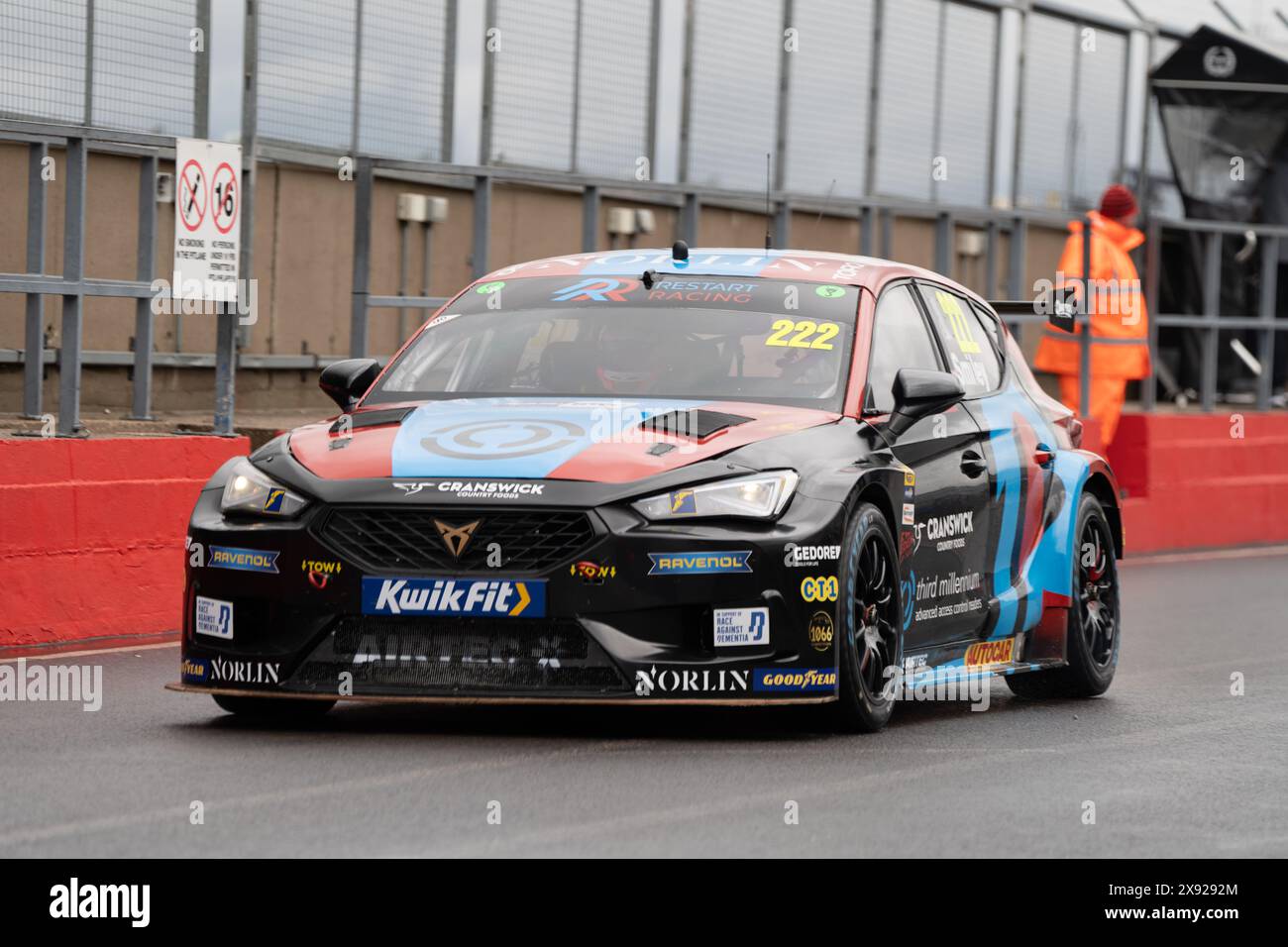 Chris Smiley 222 Restart Racing Leaves The Pits Round 1 Donington Park ...