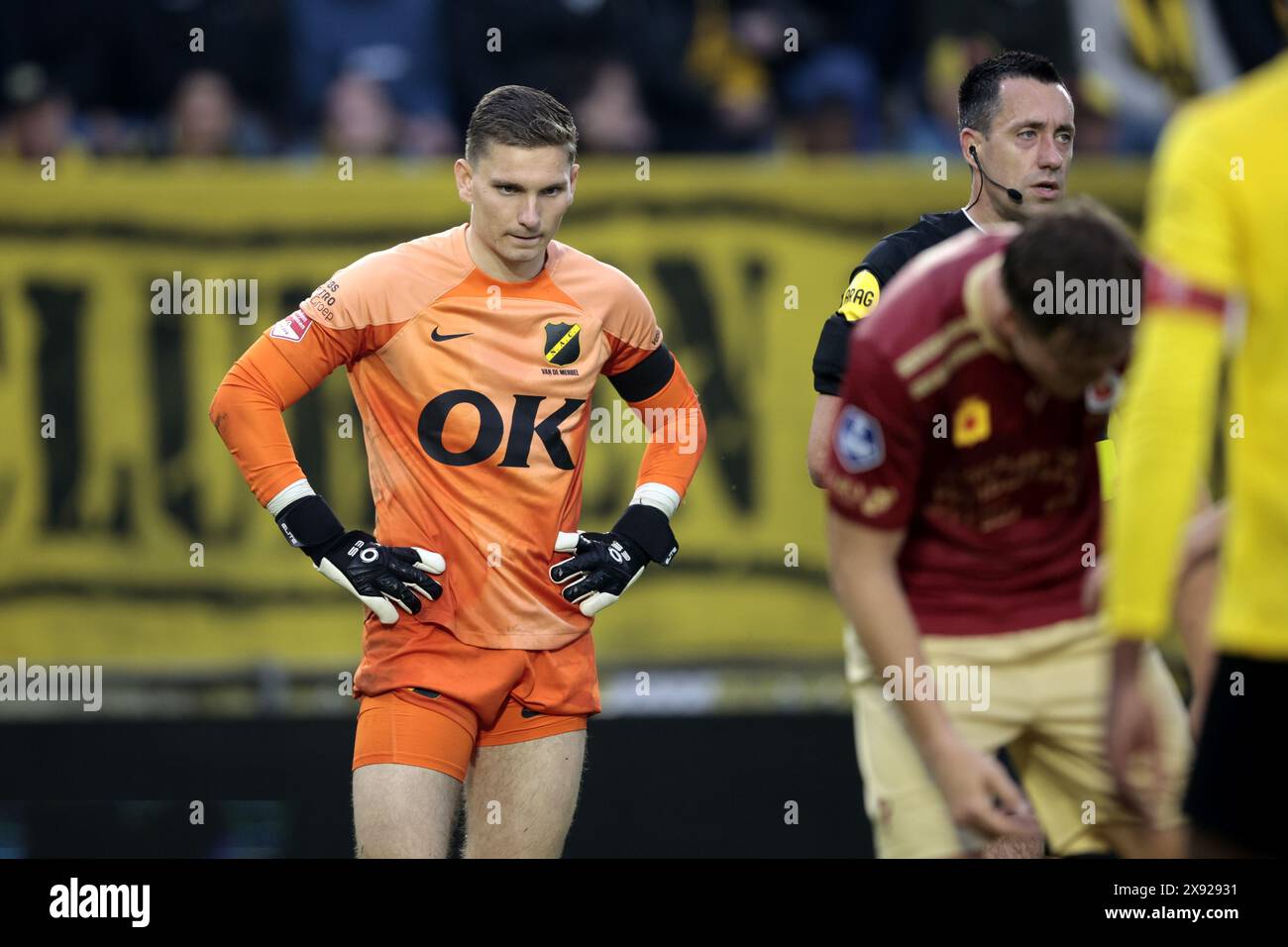 BREDA - NAC Breda goalkeeper Pepijn van de Merbel is disappointed ...