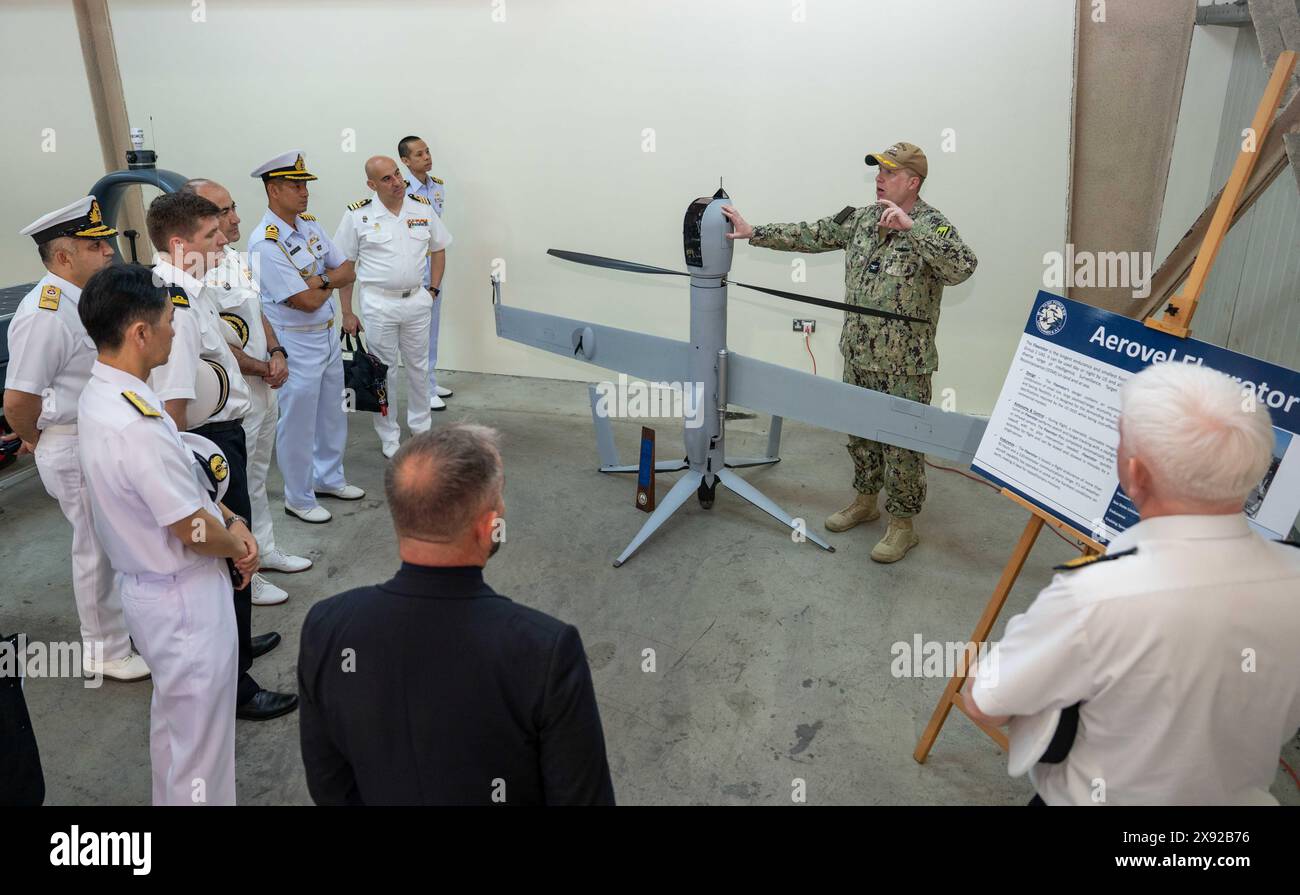 Manama, Bahrain. 16th Apr, 2024. Capt. Colin Corridan, commander of U.S ...