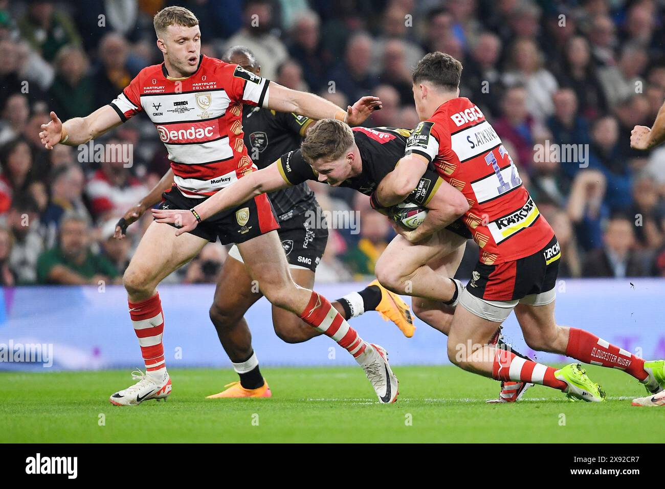Hollywoodbets Sharks Centre Ethan Hooker (13) and Gloucester Rugby ...