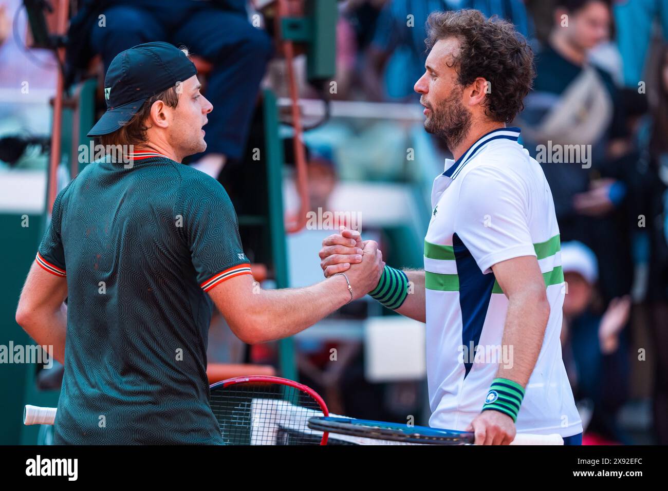 Zizou BERGS (BEL) and Mathias BOURGUE (FRA) during the Roland-Garros 2024, ATP and WTA Grand ...