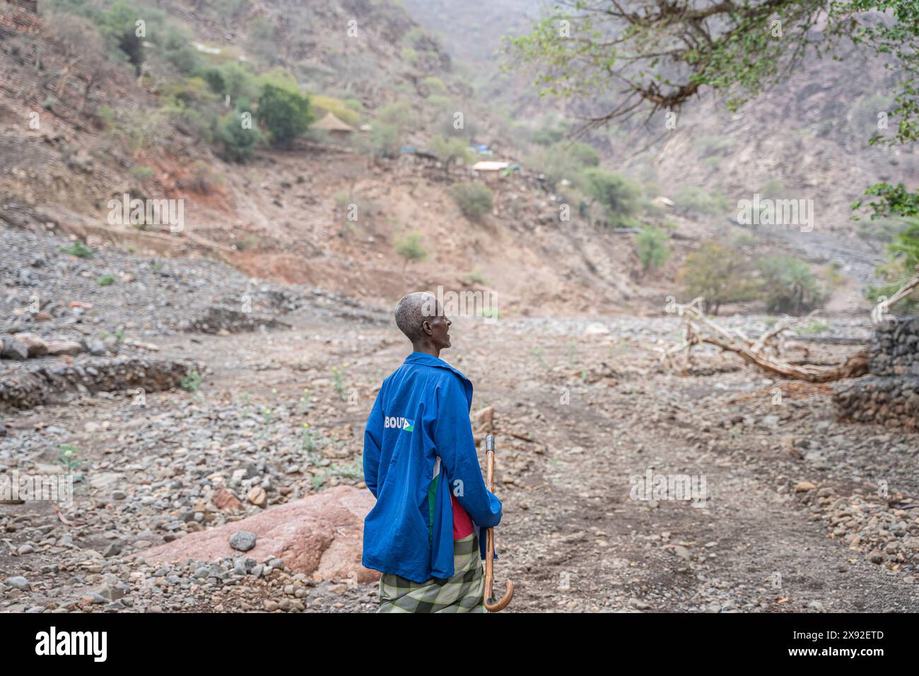 Canyon near the Gulf of Tadjoura part of Great Rift Valley in Djibouti ...