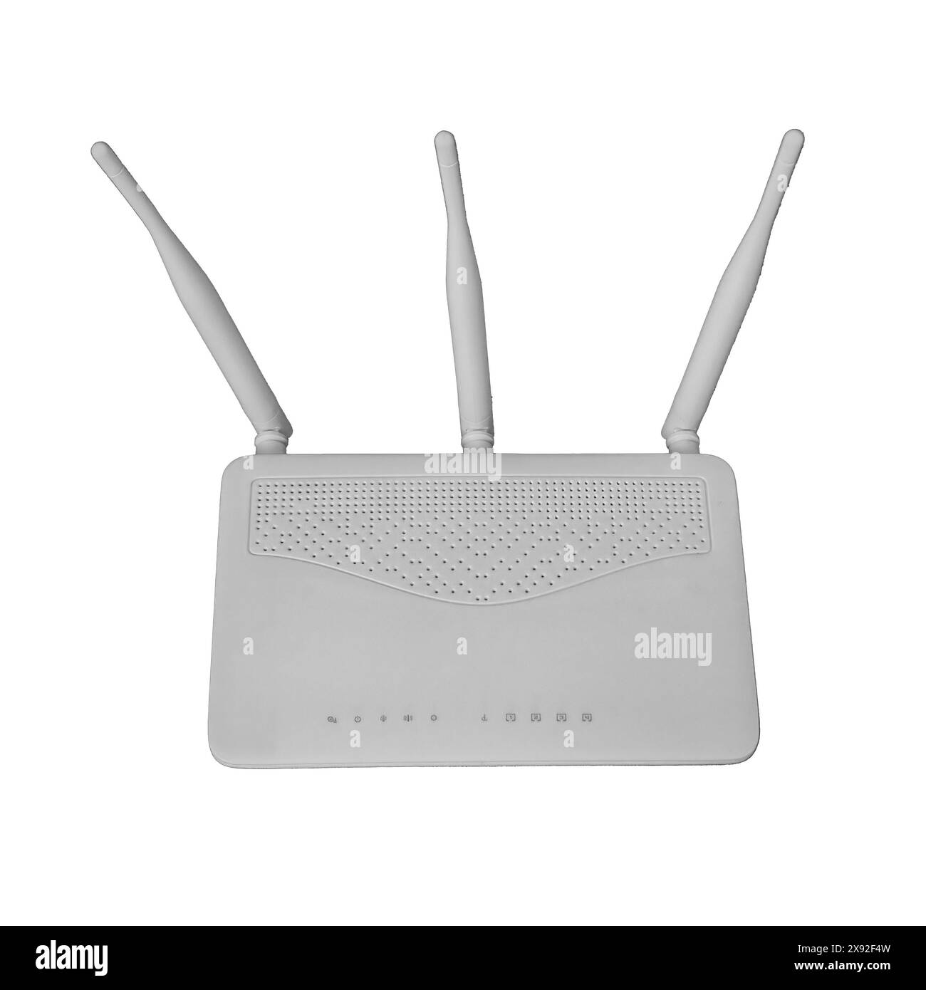 White Wi-Fi router isolate on a white background close-up Stock Photo ...