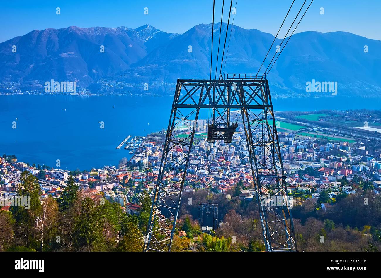 The outstanding views of Locarno, Lake Maggiore and mountains from the ...