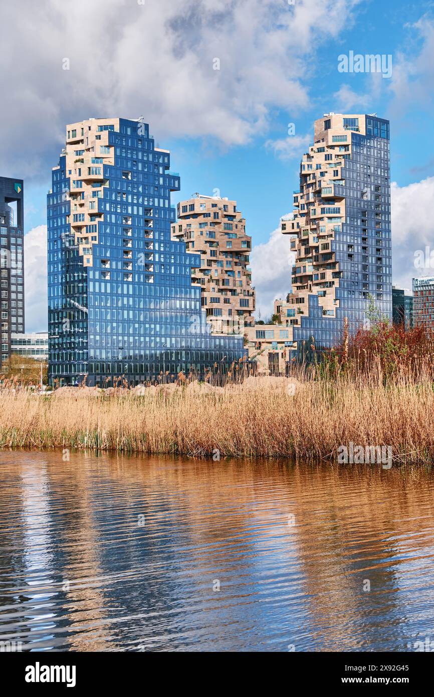 Netherlands, Amsterdam - April 07, 2024: Iconic residential towers ...