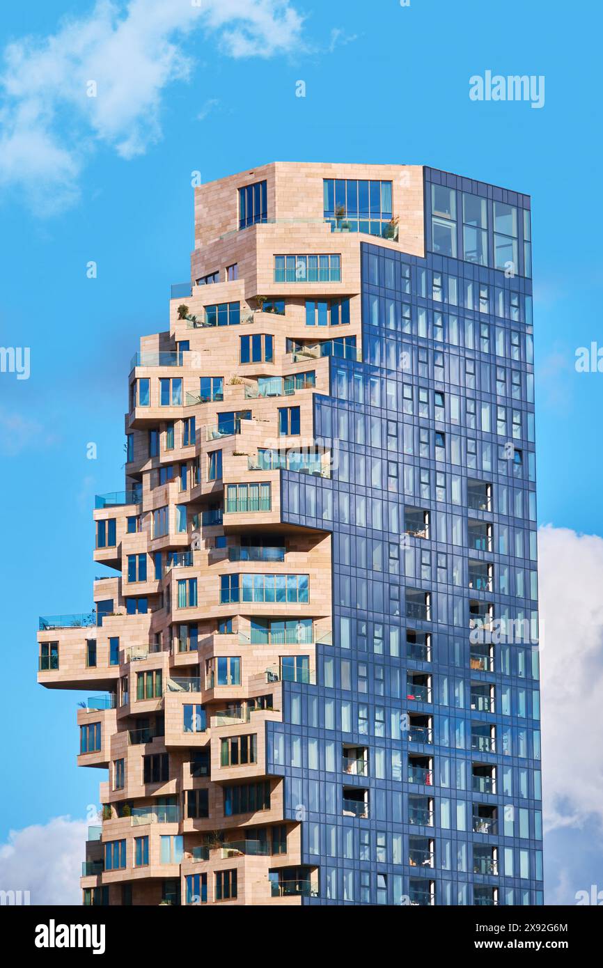 Netherlands, Amsterdam - April 07, 2024: Iconic residential towers ...