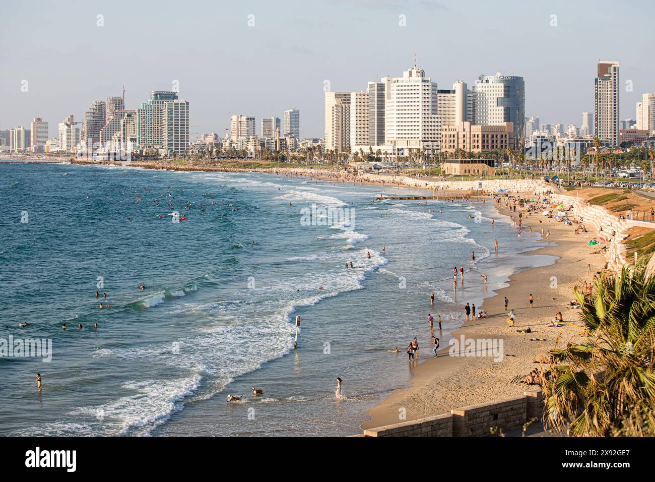 Tel Aviv city skyline and beach, Israel Stock Photo - Alamy