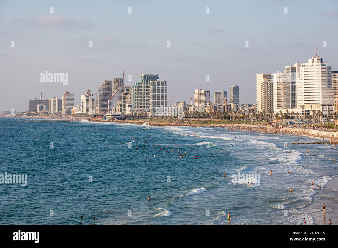 Tel Aviv city skyline and beach, Israel Stock Photo - Alamy