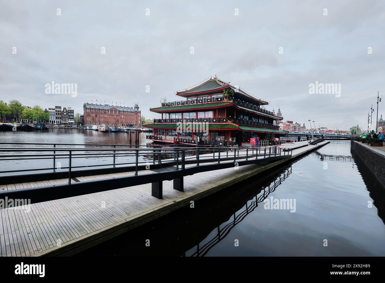 Netherlands, Amsterdam - April 10, 2024: Three Story Floating Pagoda ...