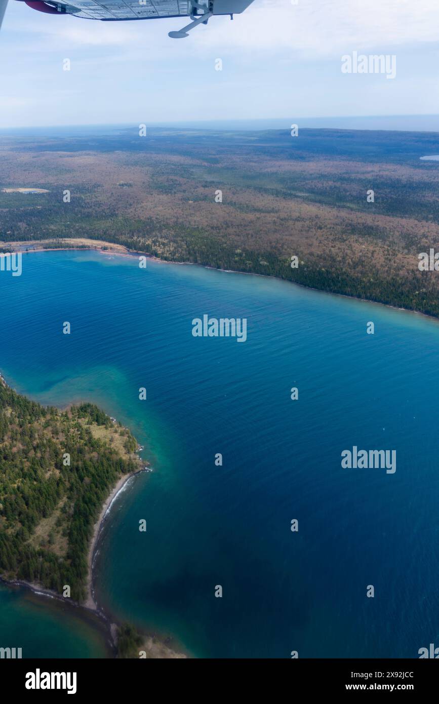 Aerial photograph of Isle Royale National Park, Michigan, USA Stock ...