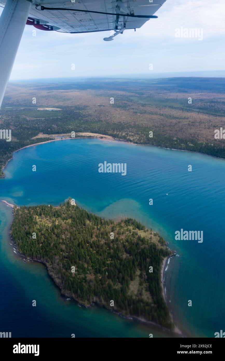 Aerial photograph of Isle Royale National Park, Michigan, USA Stock ...