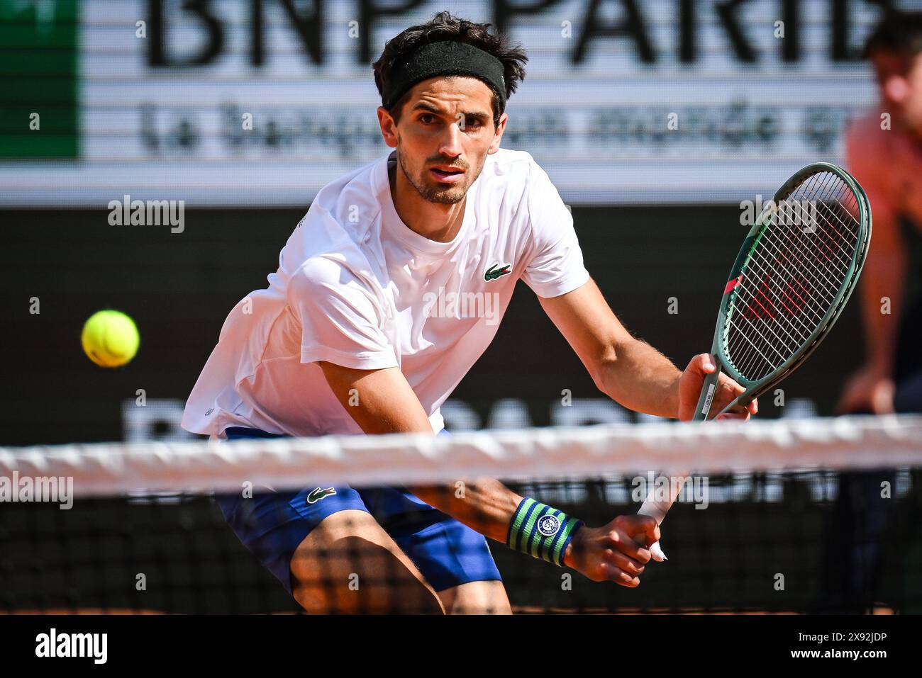 Pierre-Hugues HERBERT of France during an exhibition match of Roland ...