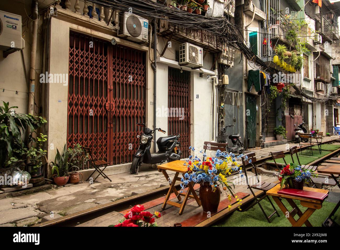Exciting and bucket list must see tourist Mecca view along the unique Hanoi Train Street ...