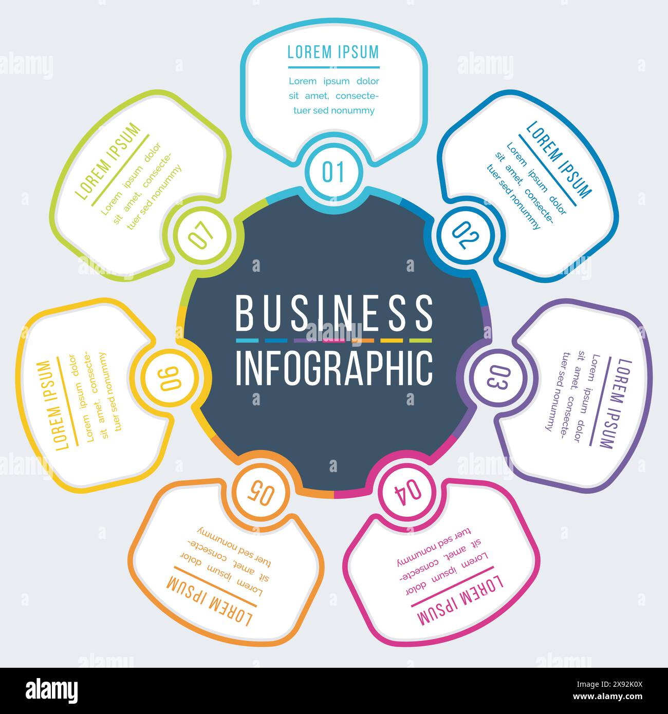 7 Options Infographic design 7 steps, objects, options or elements ...