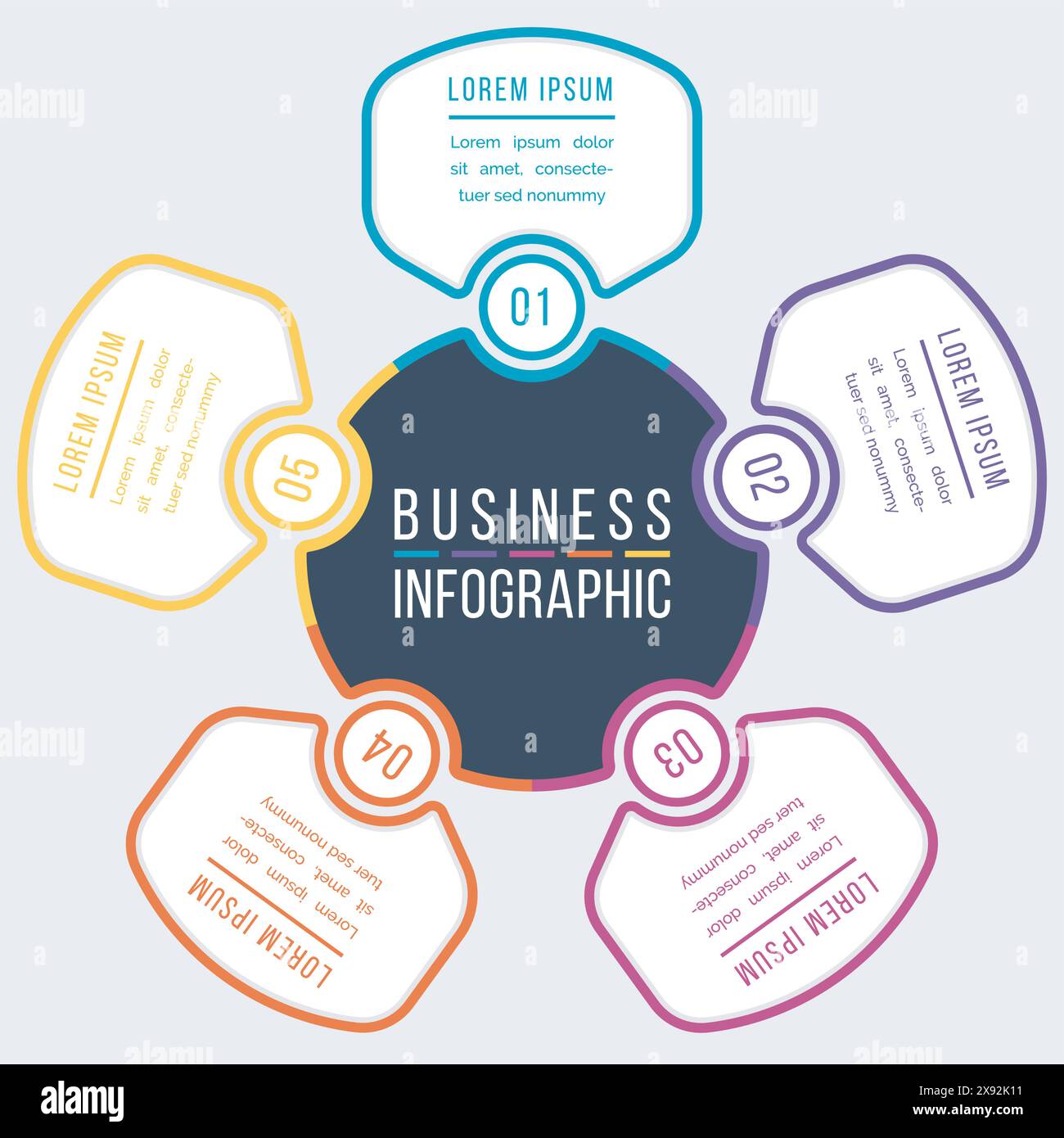 5 Options Infographic design 5 steps, objects, options or elements ...