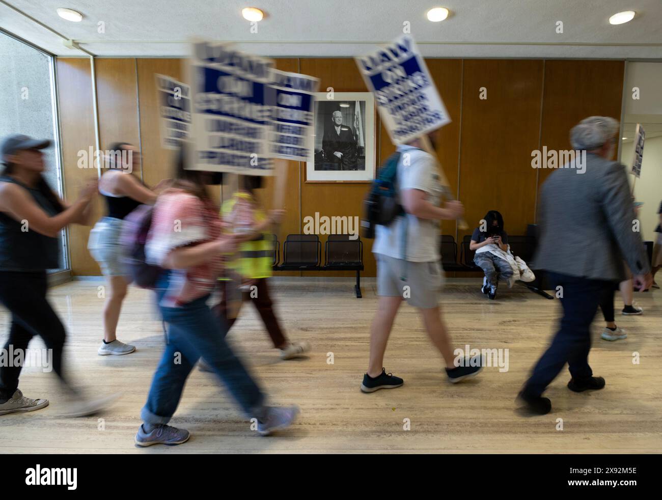 Davis, Ca, USA. 28th May, 2024. UC Davis' academic employees walk ...
