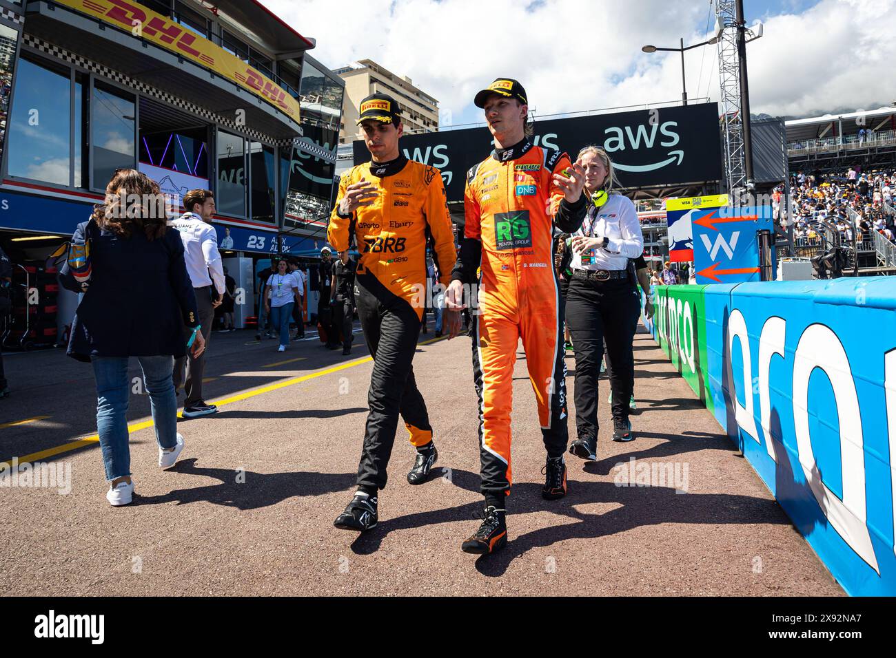 HAUGER Dennis (nor), MP Motorsport, Dallara F2 2024, BORTOLETO Gabriel ...