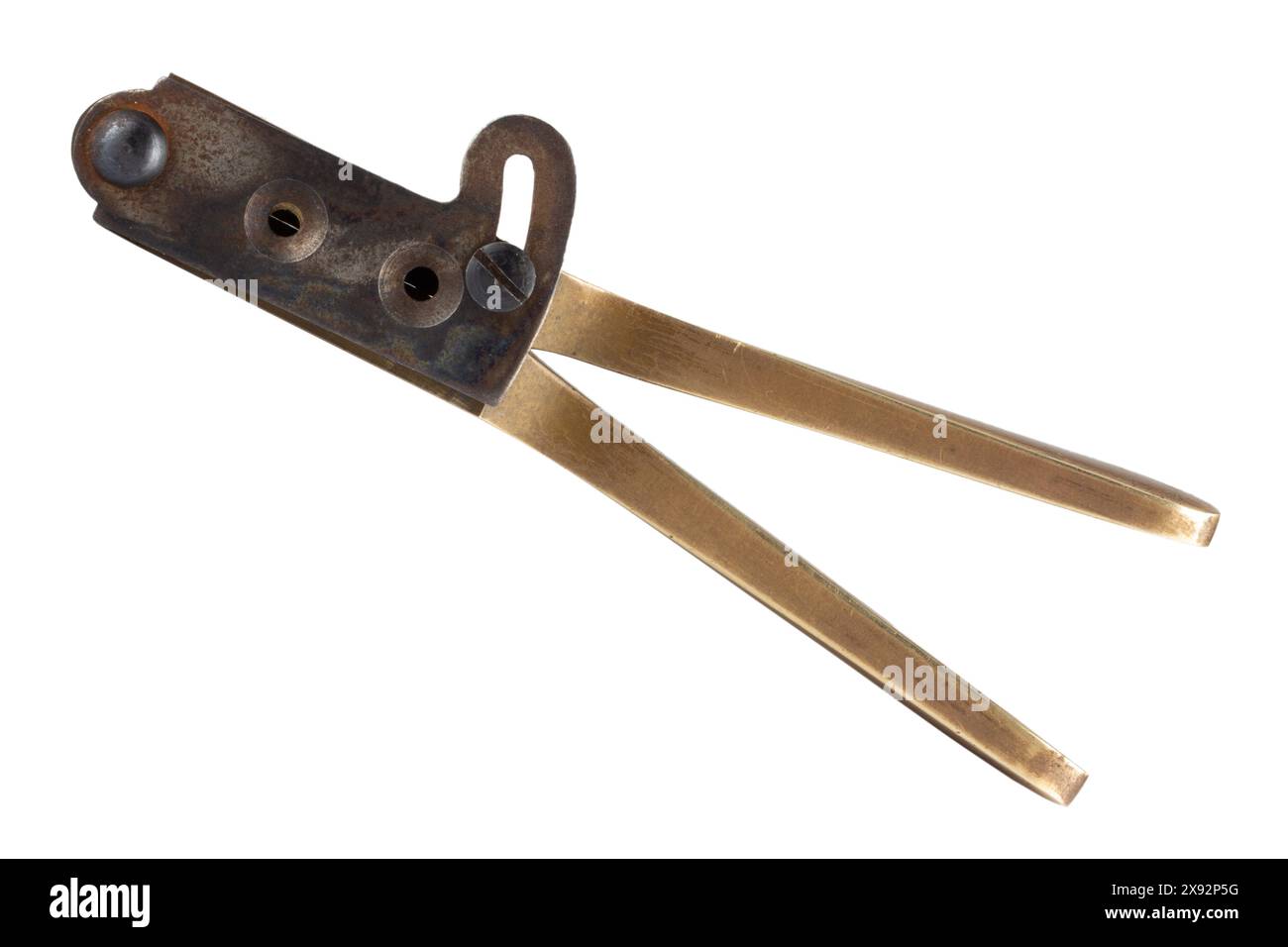 Antique old west bullet mold .44 caliber for revolver. Isolated on ...