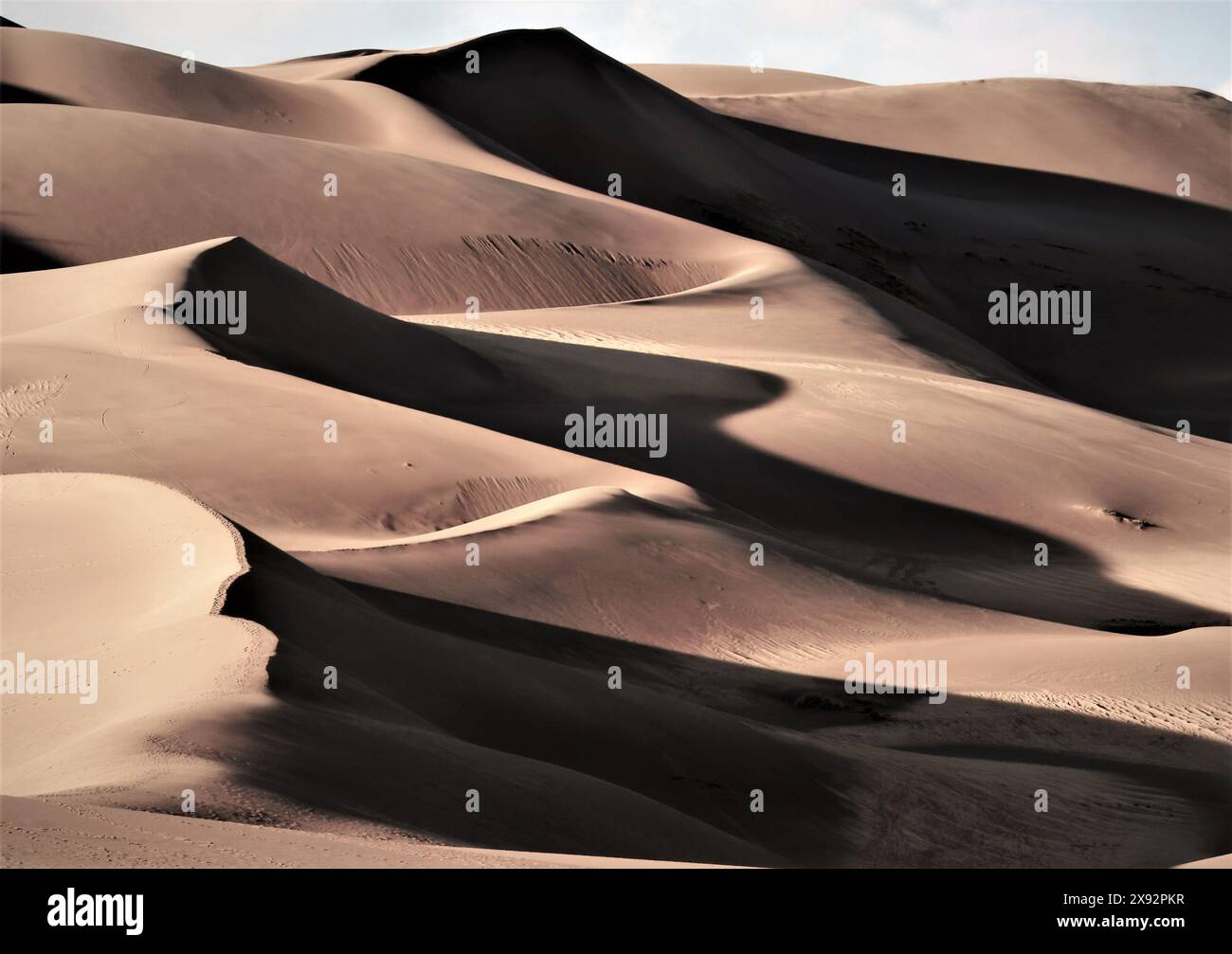 Dune patterns at Great Sand Dunes National Park, Colorado Stock Photo ...