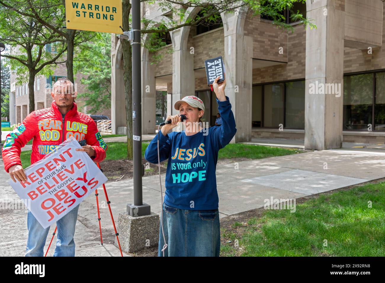 Detroit, Michigan - Adam and Reina LaCroix preach for Jesus on the ...