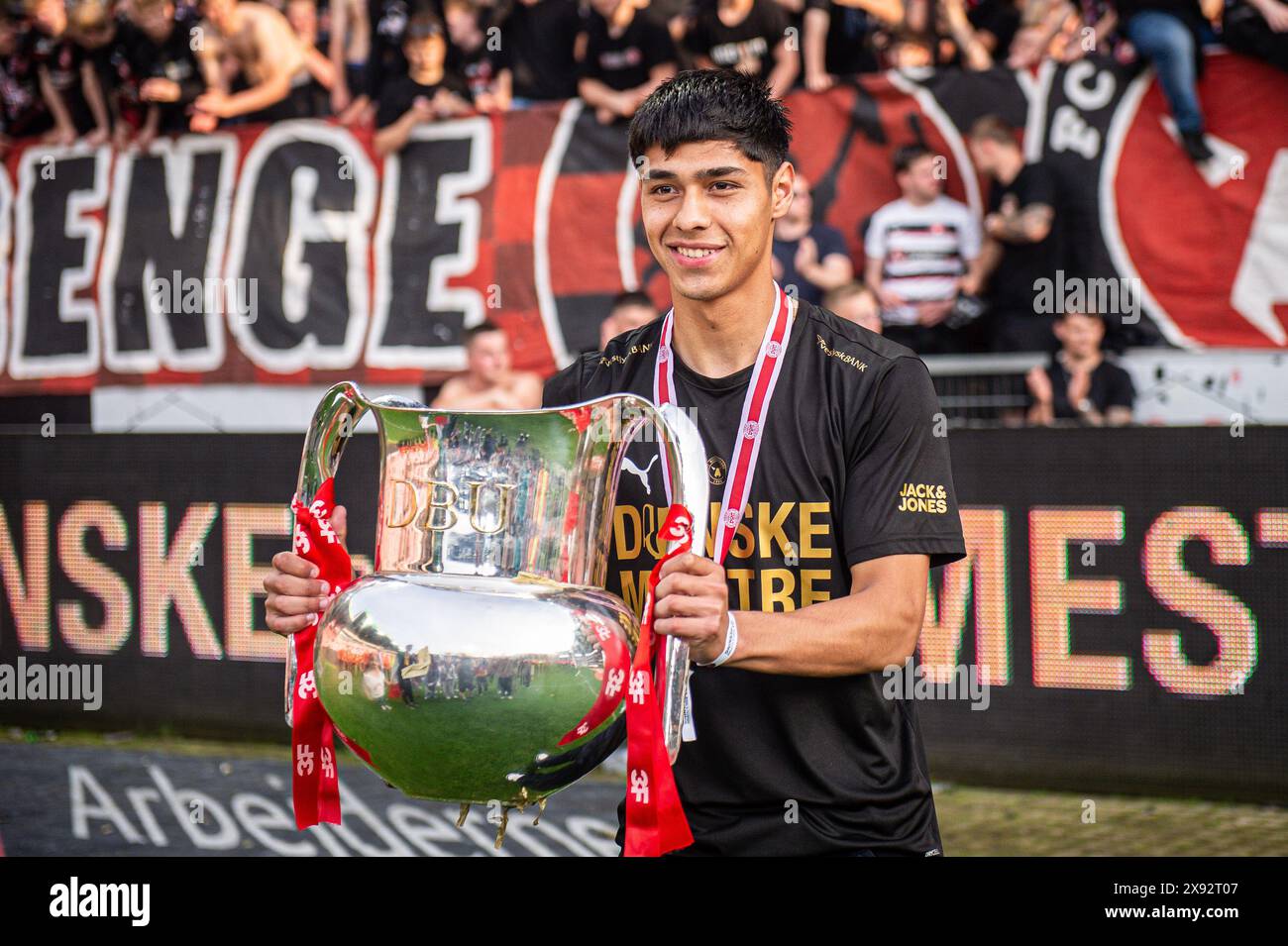 Herning, Denmark. 26th, May 2024. Dario Osorio of FC Midtjylland seen ...