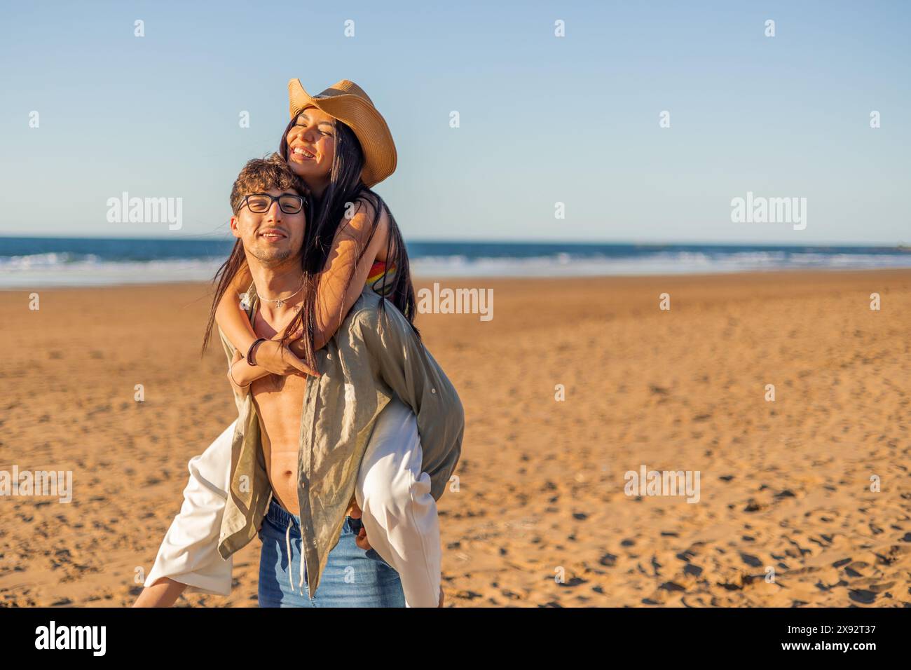 copyspace multicultural Latina woman smiles affectionately while being ...