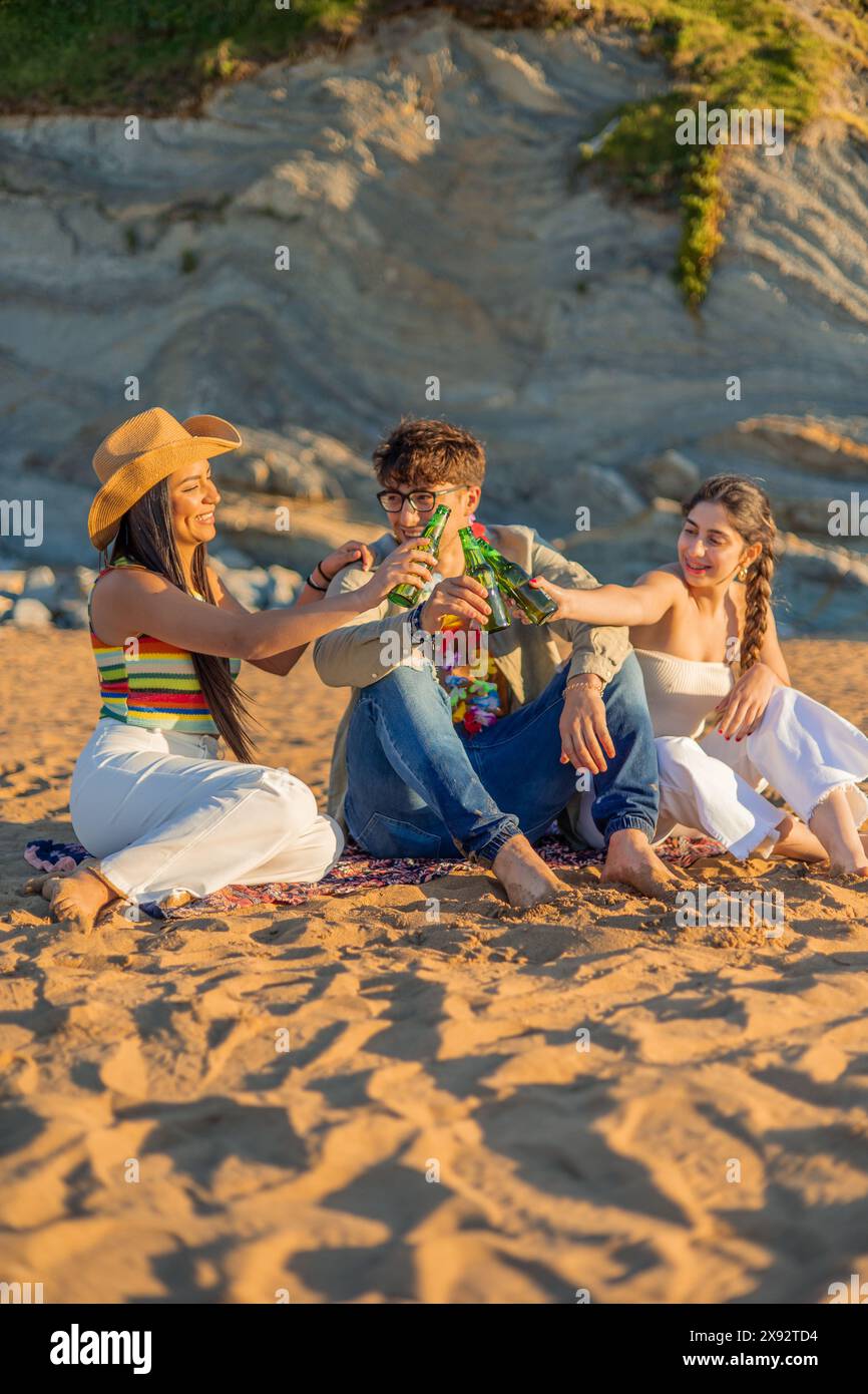 Vertical multicultural friends bond hi-res stock photography and images ...