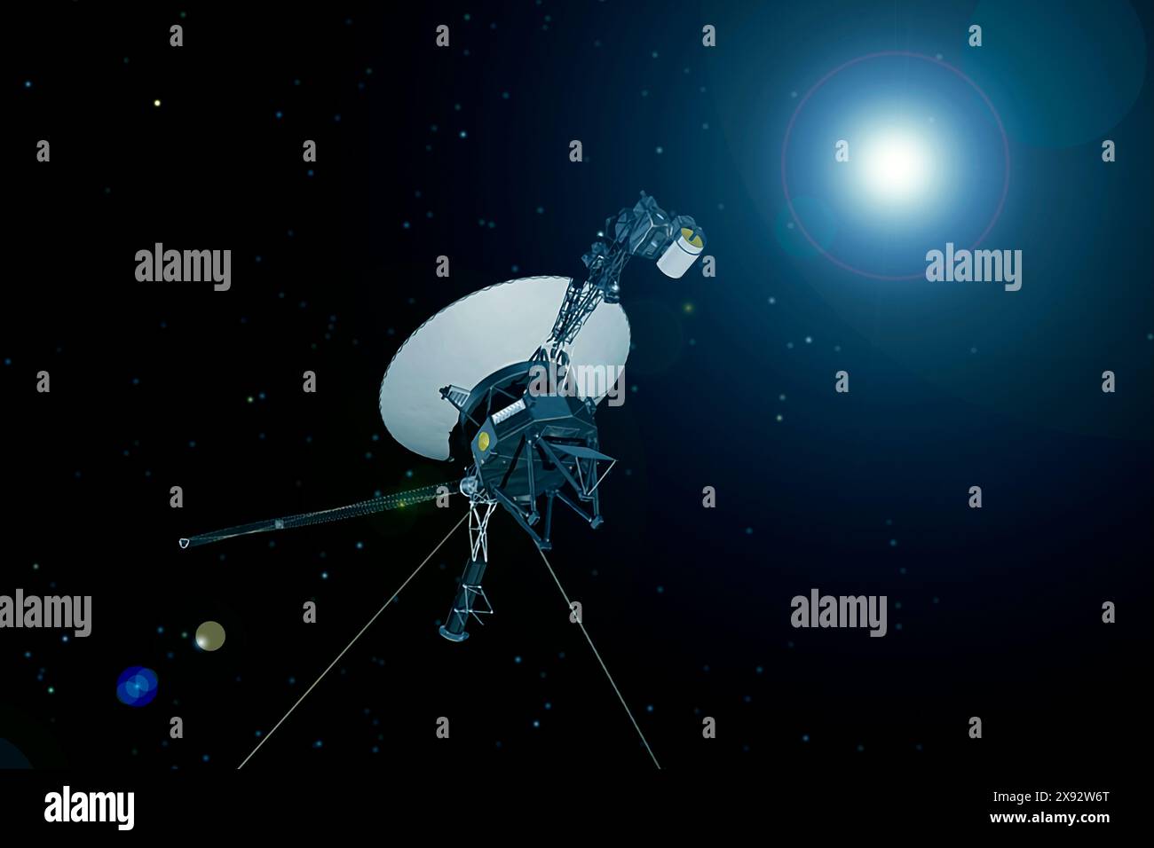 Space probe in deep space. Elements of this image furnished by NASA ...