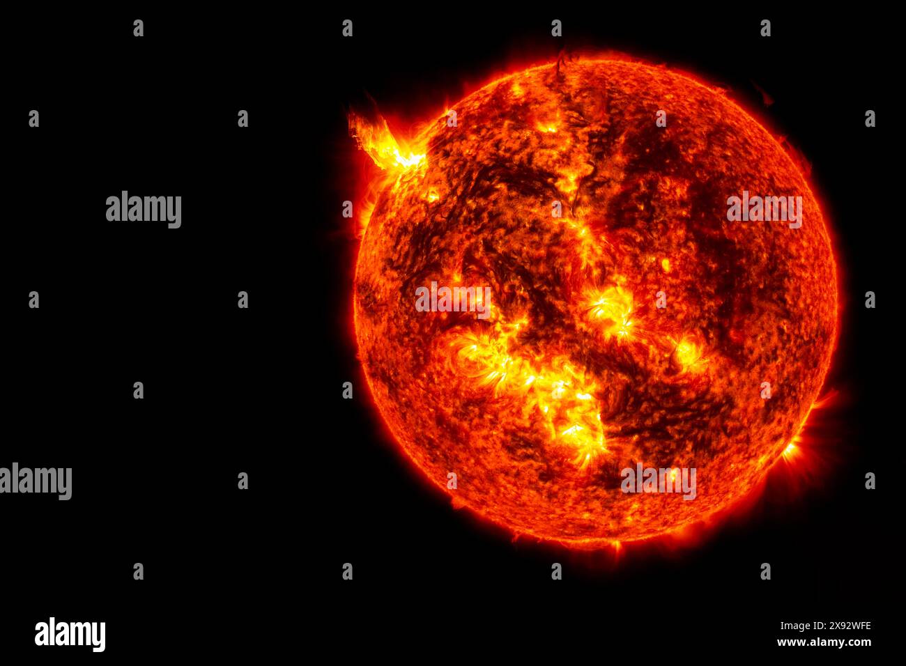 The sun in space. Elements of this image furnished by NASA Stock Photo ...