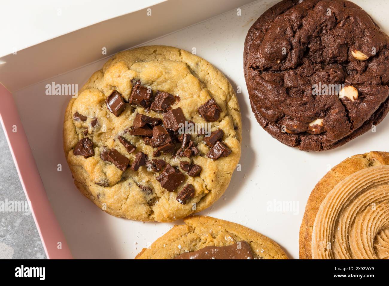 Thick Gourmet Crumble Cookies with Chocolate and Cinnamon Ready to Eat ...