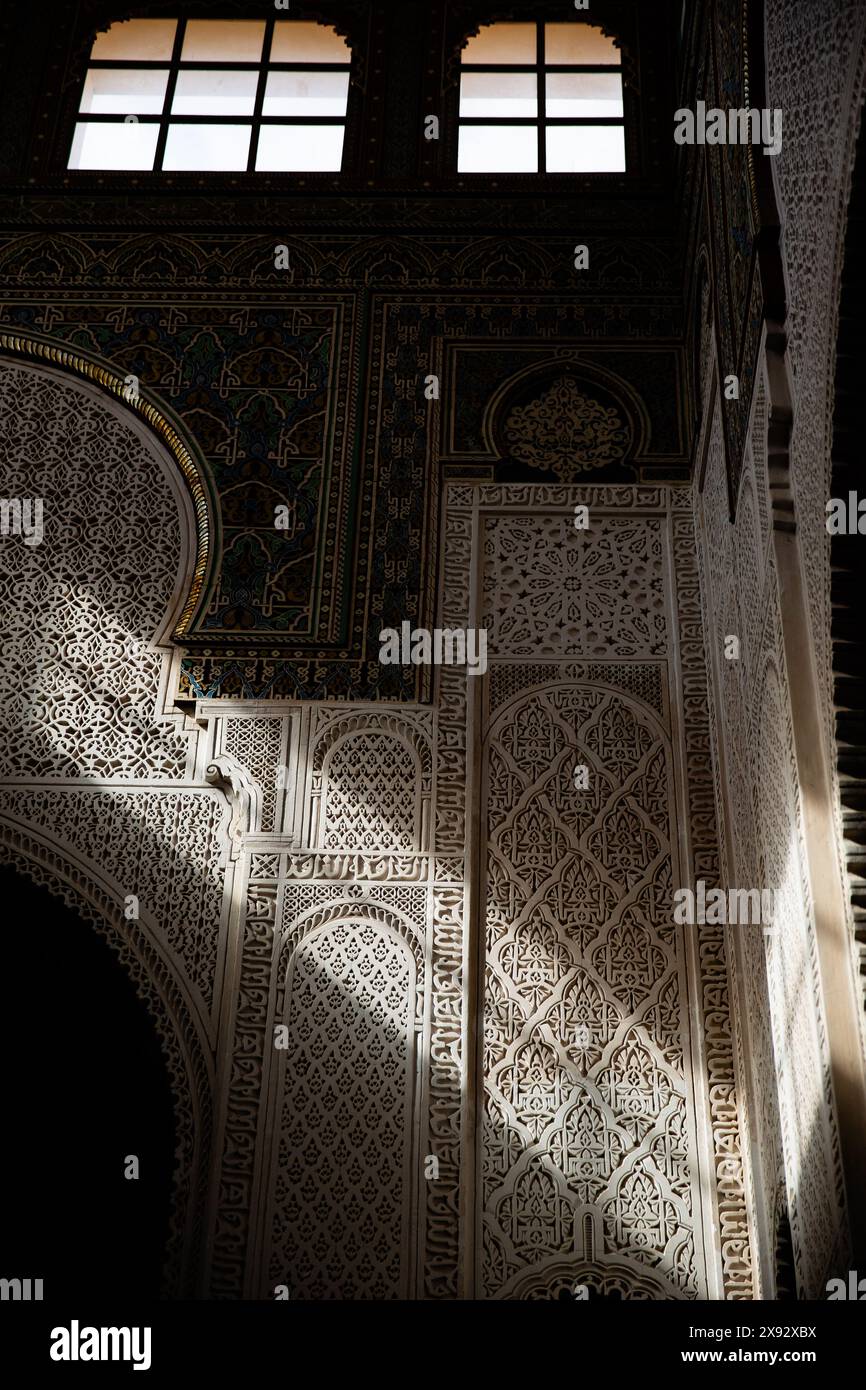 The tourist site of Mausoleum of Moulay Ismail in the Kasbah of Moulay ...