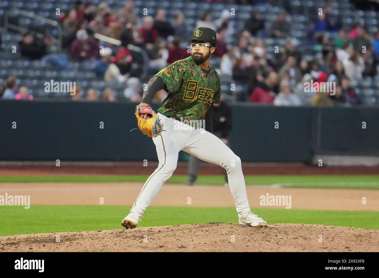Salt Lake City UT, USA. 25th Apr, 2024. Salt Lake pitcher Tyler Thomas ...