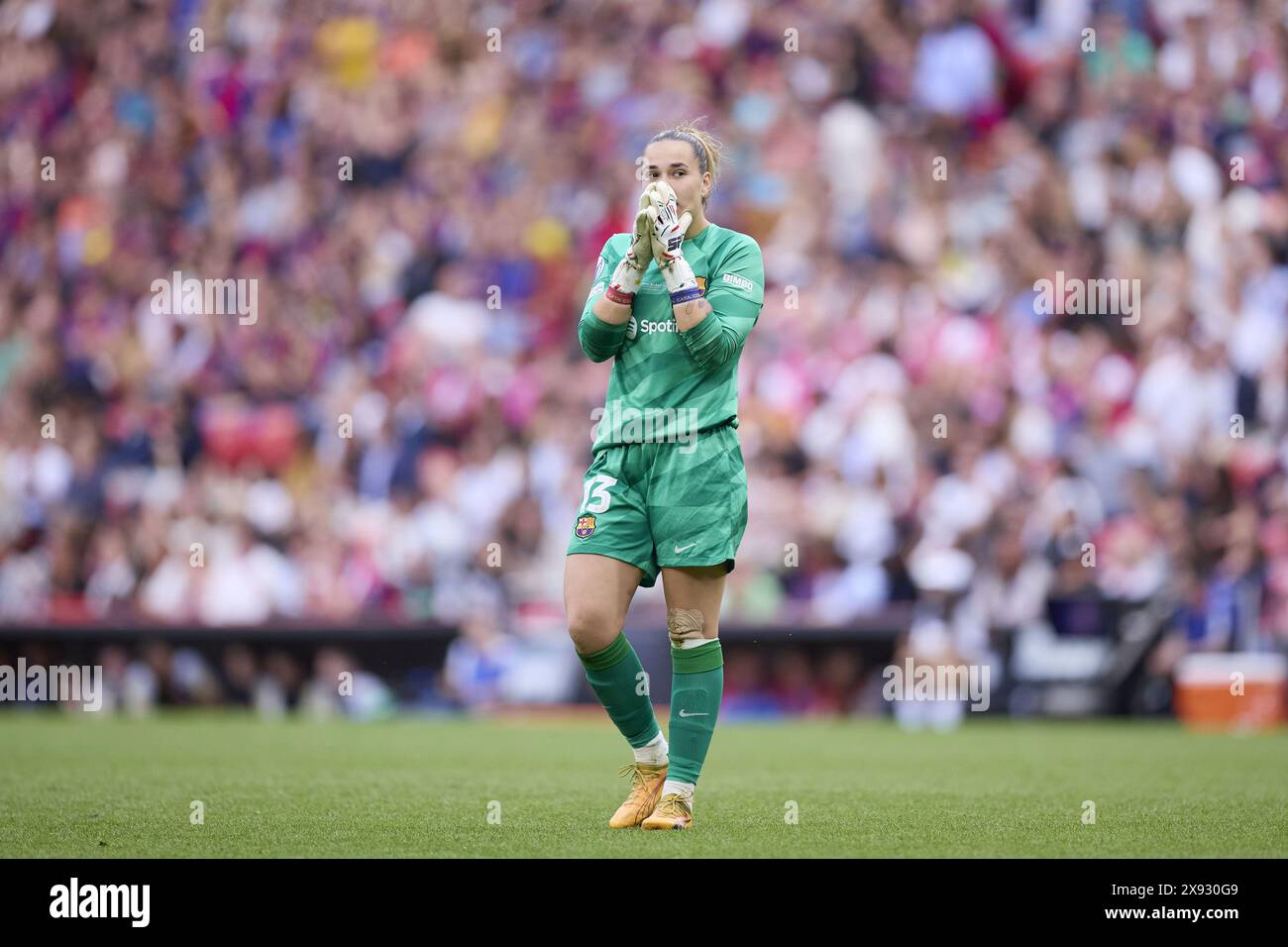 Cata Coll of FC Barcelona during the UEFA Women's Champions League ...