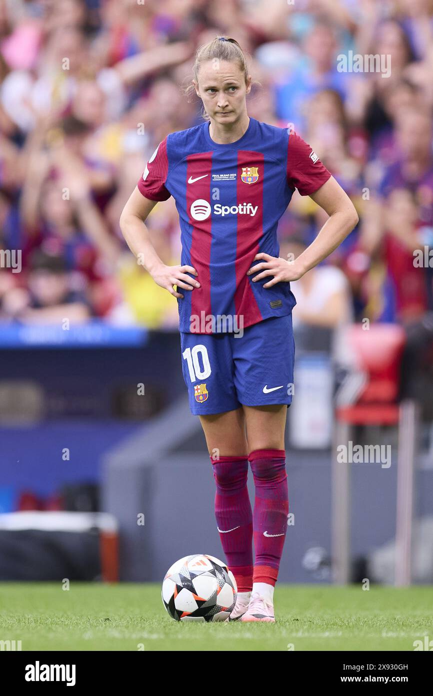 Caroline Graham Hansen of FC Barcelona during the UEFA Women's ...