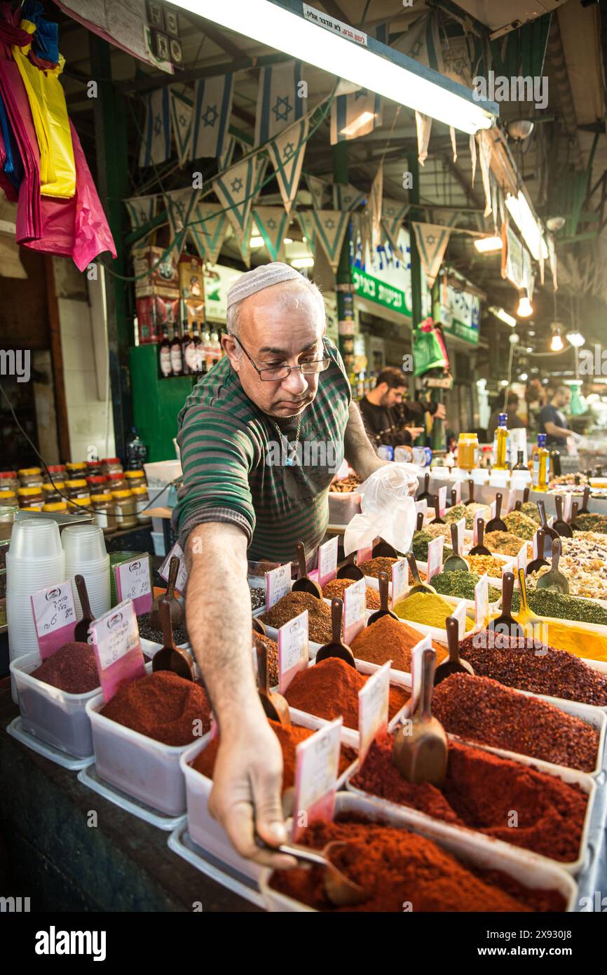 Food market, Tel Aviv, Israel Stock Photo - Alamy