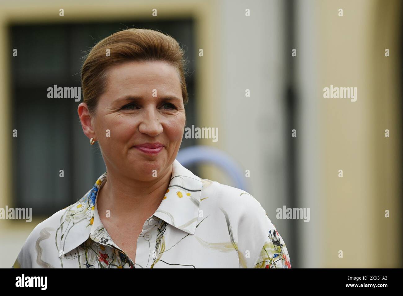 Danish Prime Minister, Mette Frederiksen is seen during the press ...