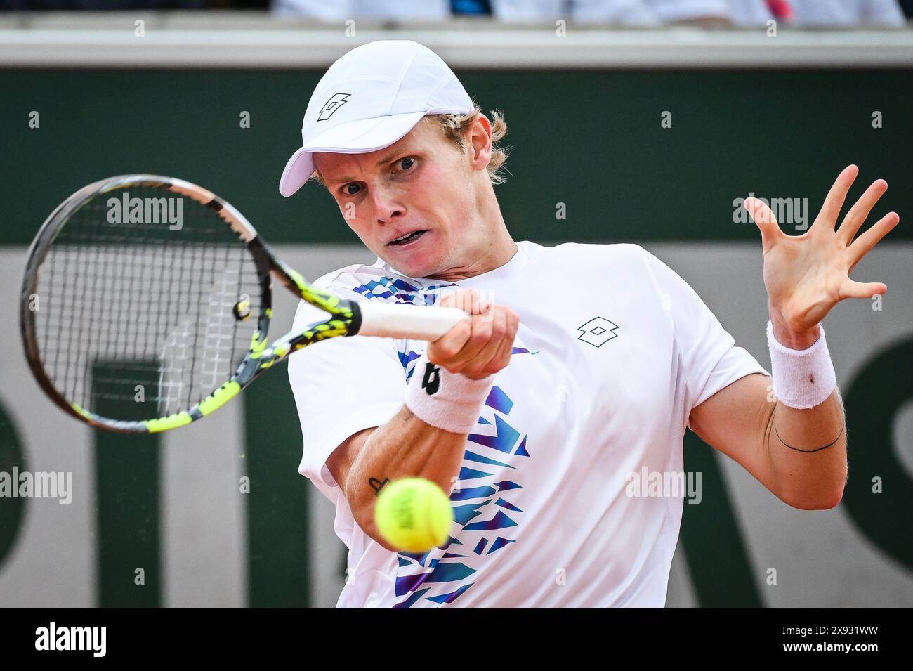 Jesper DE JONG of Netherlands during the first day of Roland-Garros ...