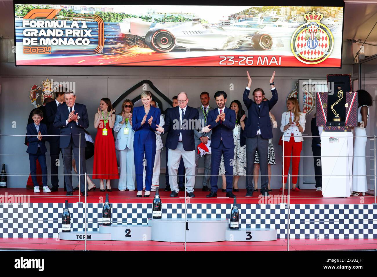 The podium ceremony: Prince Albert II is the Sovereign of the ...