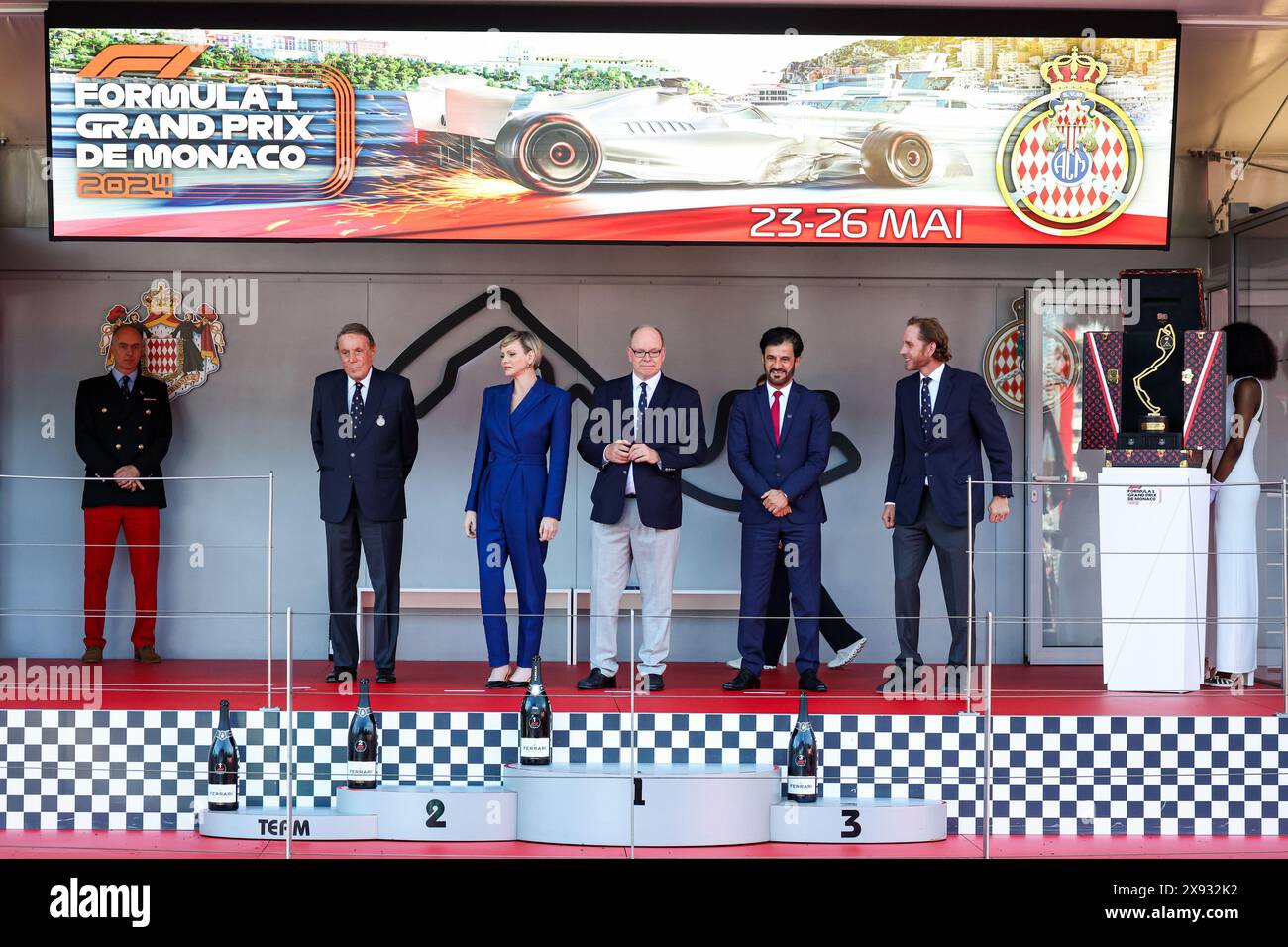 The podium ceremony: Prince Albert II is the Sovereign of the ...