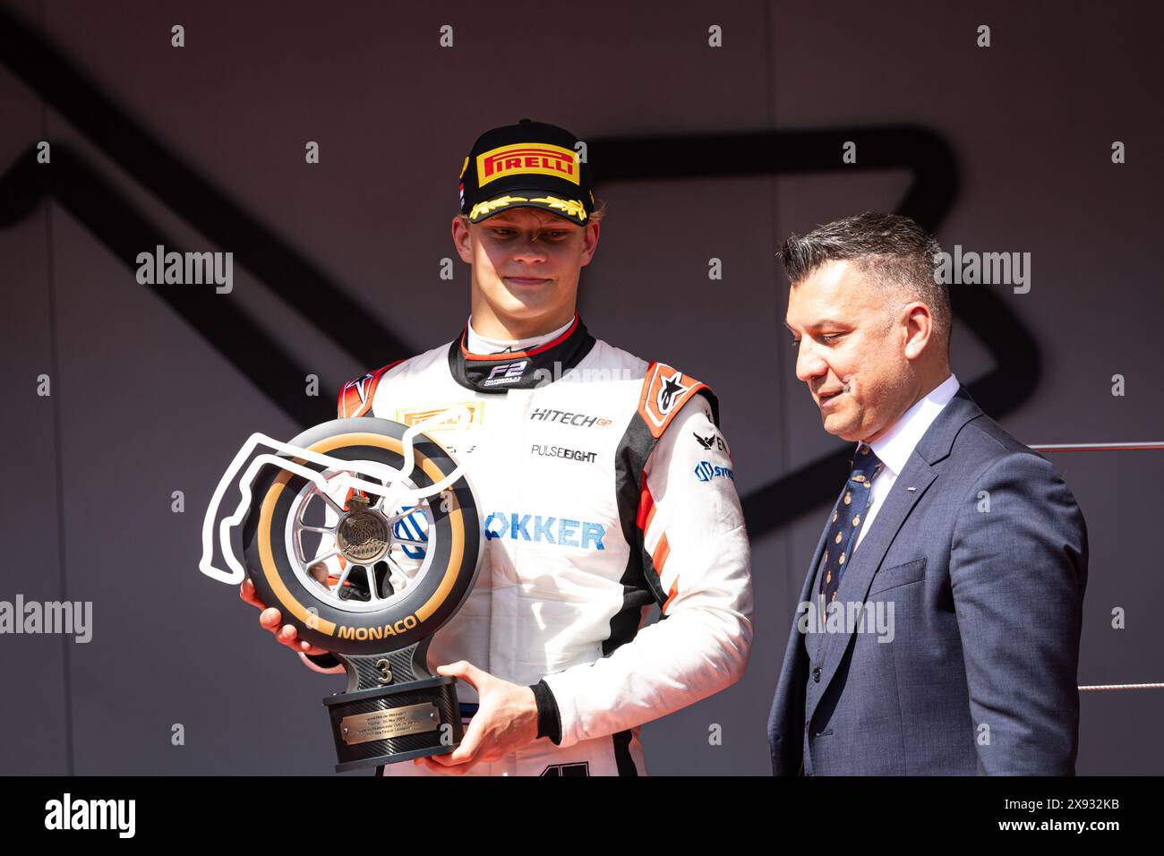 ARON Paul (est), Hitech Pulse-Eigt, Dallara F2 2024, portrait, podium ...