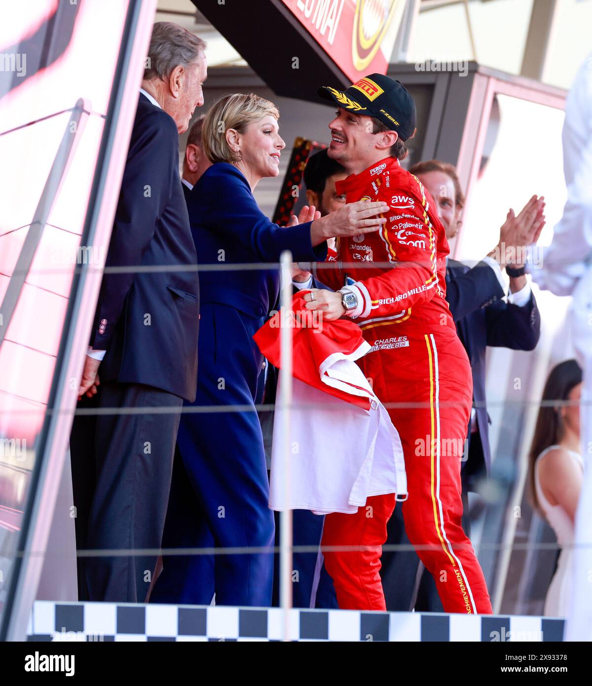 Princess of Monaco Charlene Lynette and LECLERC Charles (mco), Scuderia ...