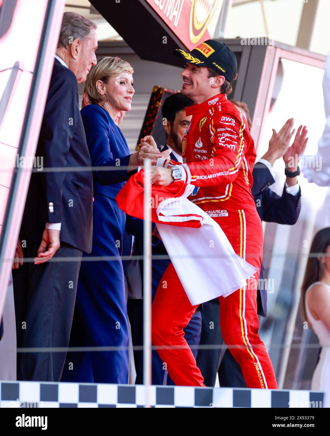 Princess of Monaco Charlene Lynette and LECLERC Charles (mco), Scuderia ...