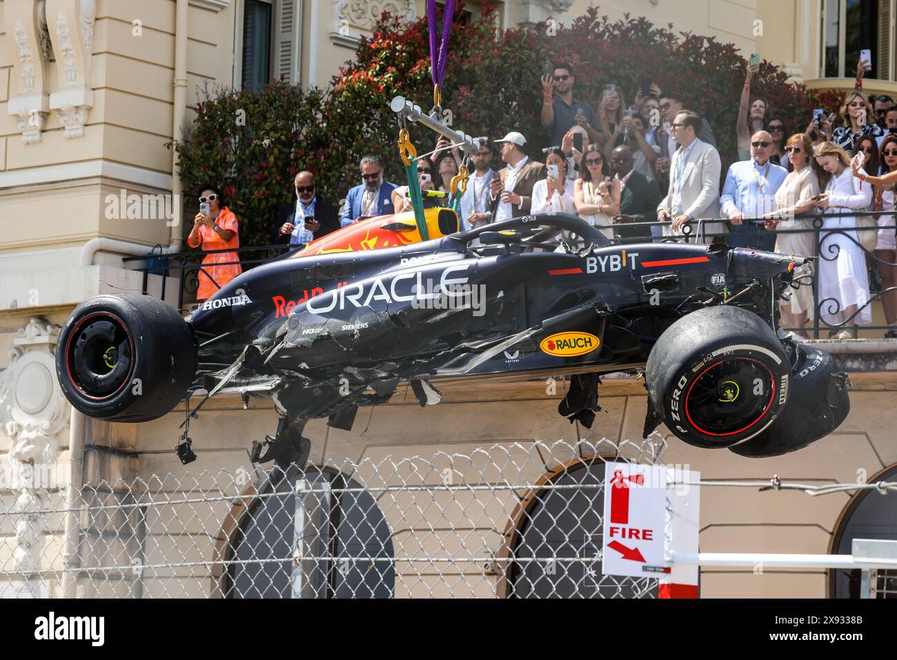 11 PEREZ Sergio (mex), Red Bull Racing RB20, action crash, accident ...