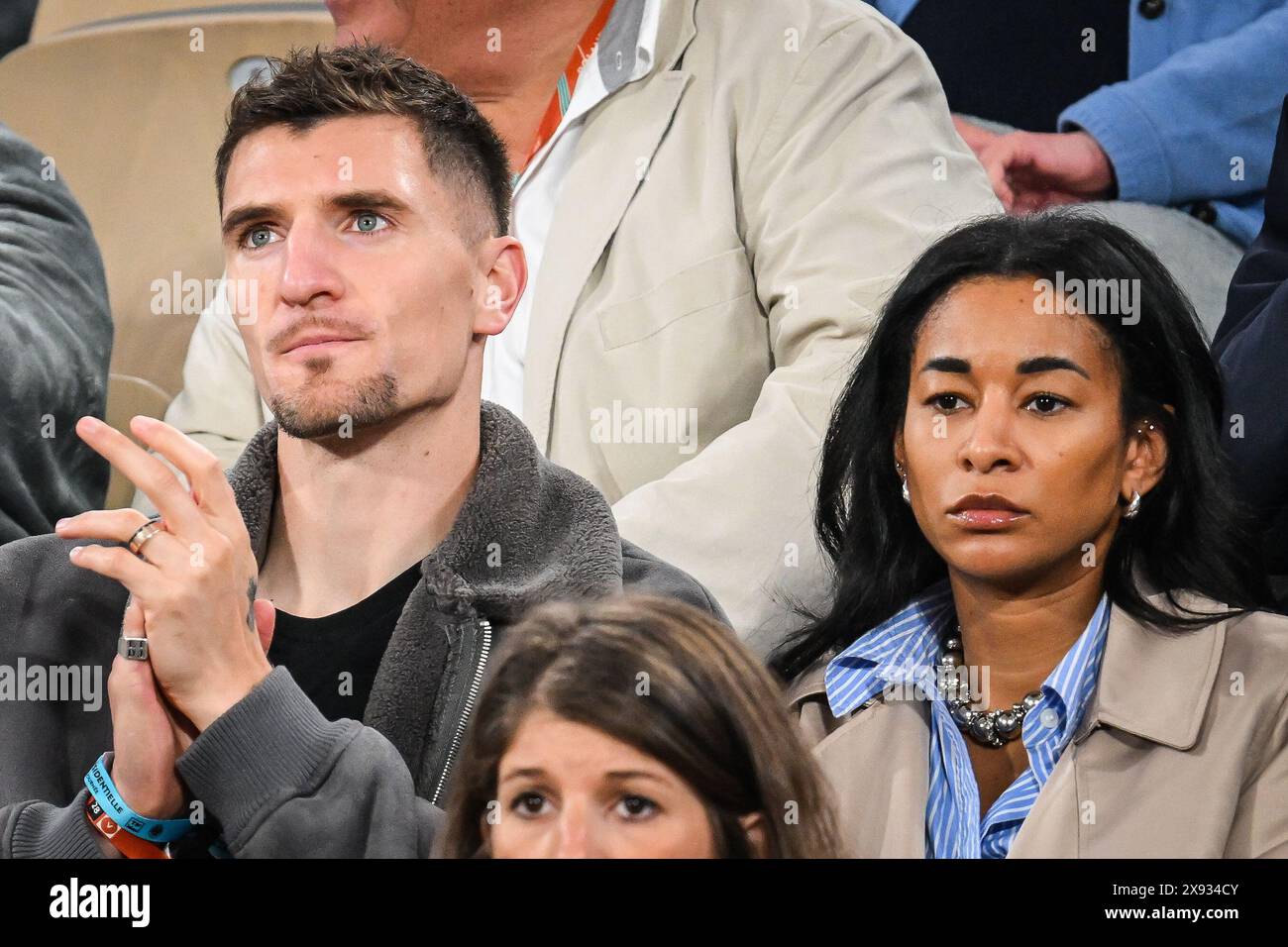 Thomas MEUNIER with his wife Deborah PANZOKOU during the third day of ...