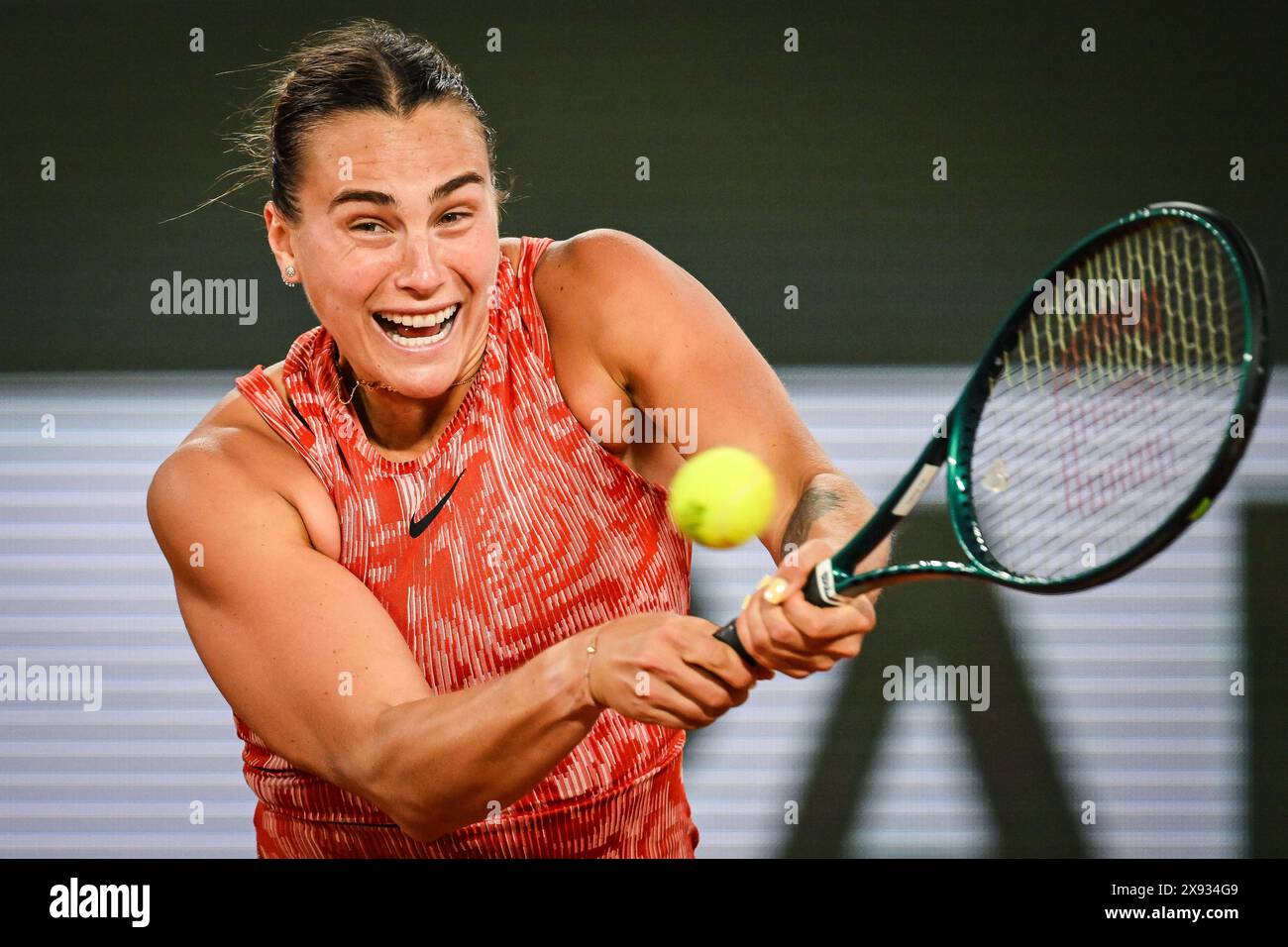 Aryna SABALENKA of Belarus during the third day of Roland-Garros 2024 ...