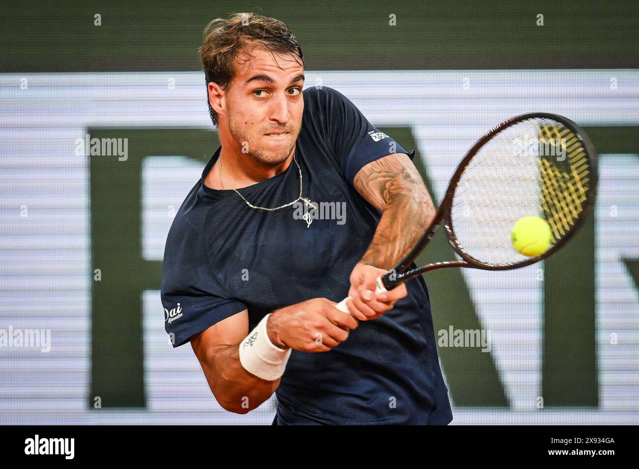 Felipe MELIGENI ALVES of Brazil during the third day of Roland-Garros ...