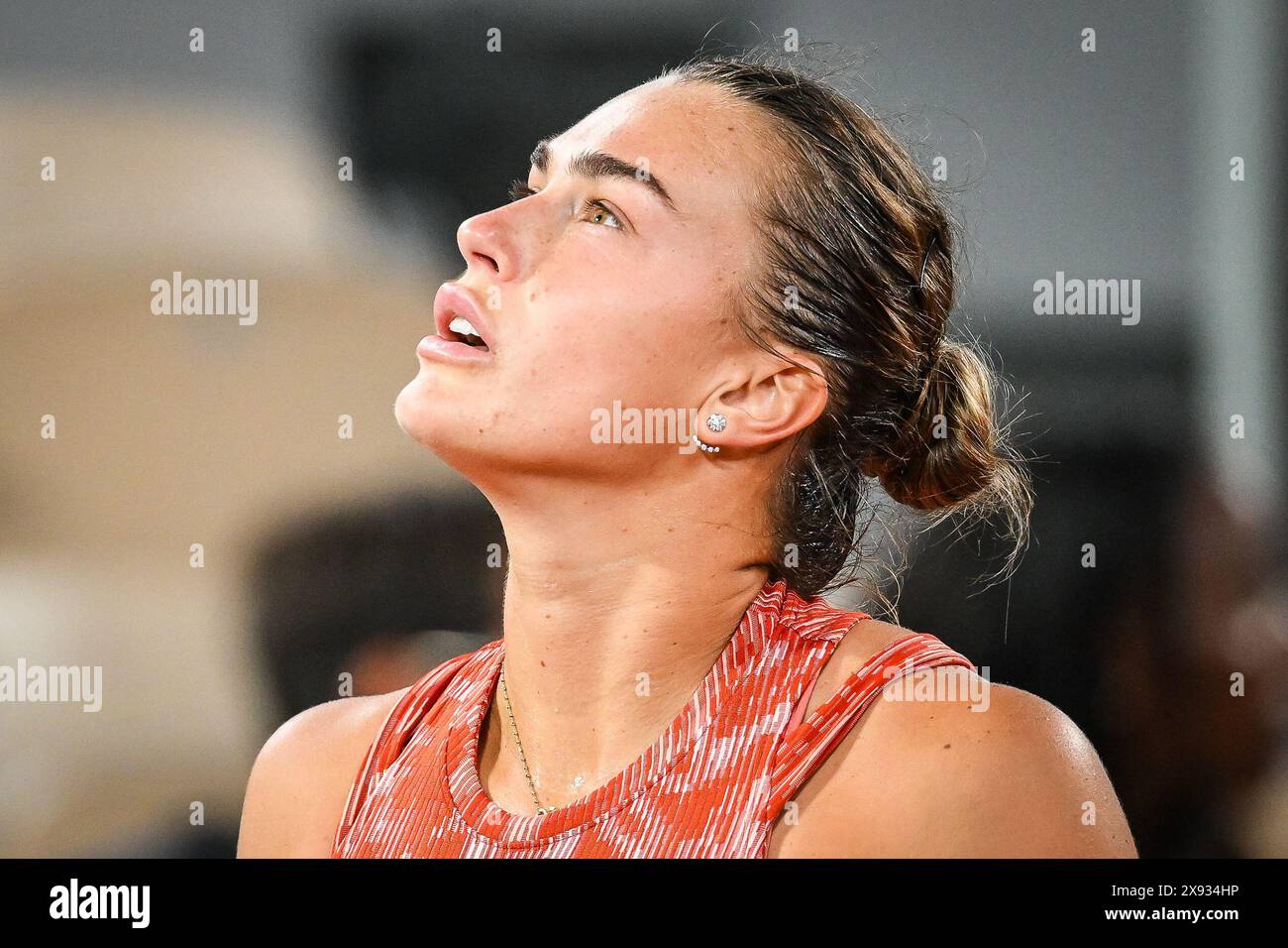 Aryna SABALENKA of Belarus during the third day of Roland-Garros 2024 ...